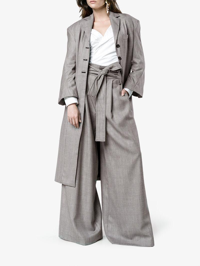 WRIGHT LE CHAPELAIN OXFORD BAGS CHECK TROUSERS, BLACK | ModeSens